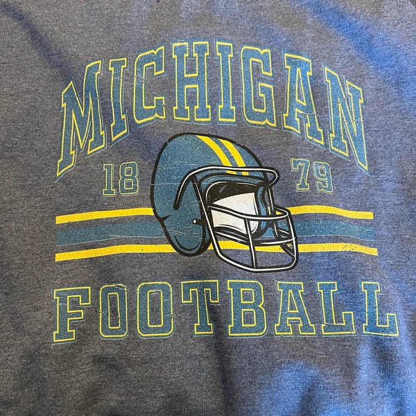 Detroit Football Comfort Colors Vintage Retro Style Crewneck Sweatshirt ...