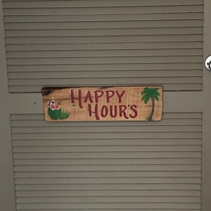 Custom Hand Painted Wood Signs, Made to Order, Beach Décor, Tiki Bar ...