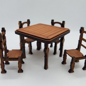 1/48th Kit Wonky Desk and Chair, Quarter Scale - Etsy
