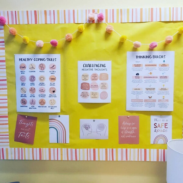 Boho 30 School Psychology Office Decor Poster Counselling Wall Art ...