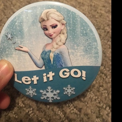 Personalized Princess Button Frozen Badge Princess Elsa Button Disney ...