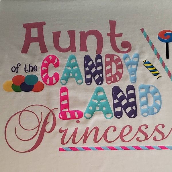 Mom of the Candyland Design Birthday Candy Land Princess Bubblegum Cut ...