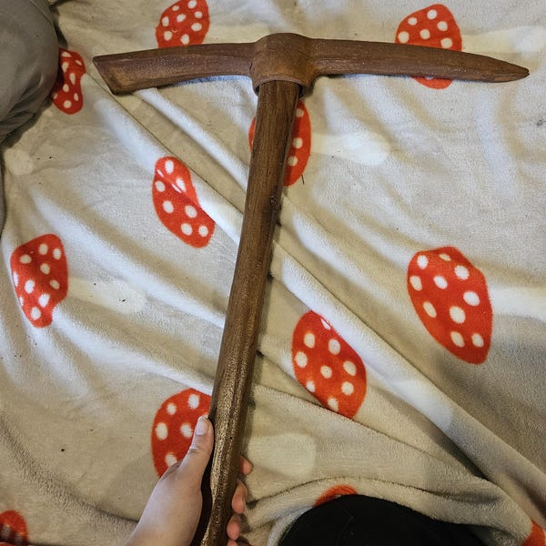 Realistic Foam PU Pickaxe Pick Axe Hatchet Horror Movie Prop Bloody ...