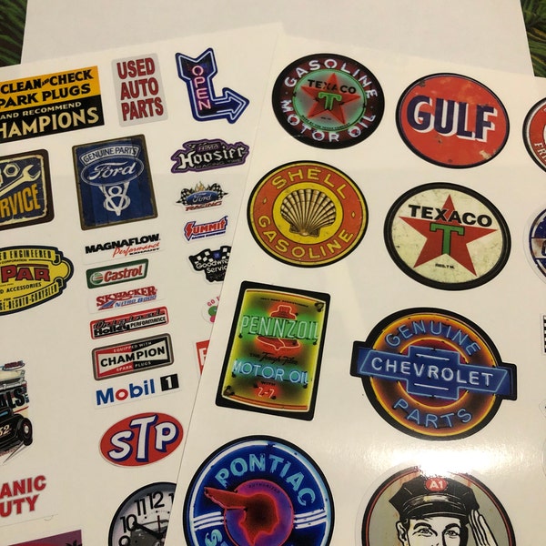 1/10 Scale RC Car / Truck - Scale Garage Sign Vinyl Decal Set - 43 ...