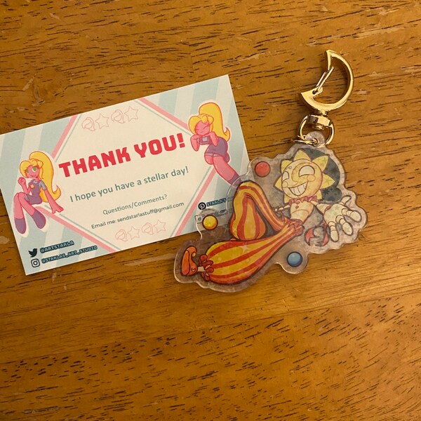 FNAF Daycare Attendant Keychain | Sun Moon Candy Bag Charm | Sundrop ...