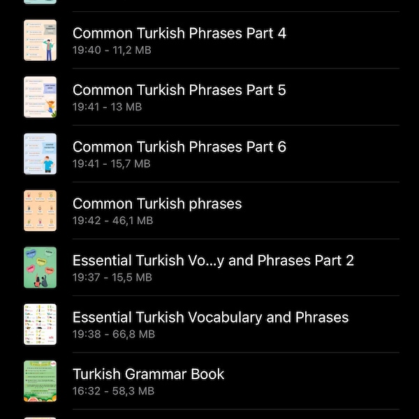 Learn Turkish A1 (4 Book Series - PDF) - Etsy