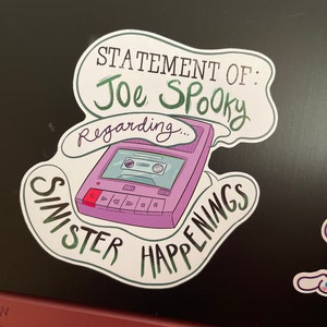 Joe Spooky Vinyl Sticker | the Magnus Archives | Cute Water Weather ...