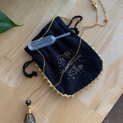 Boho Crystal Vial Necklace - Etsy