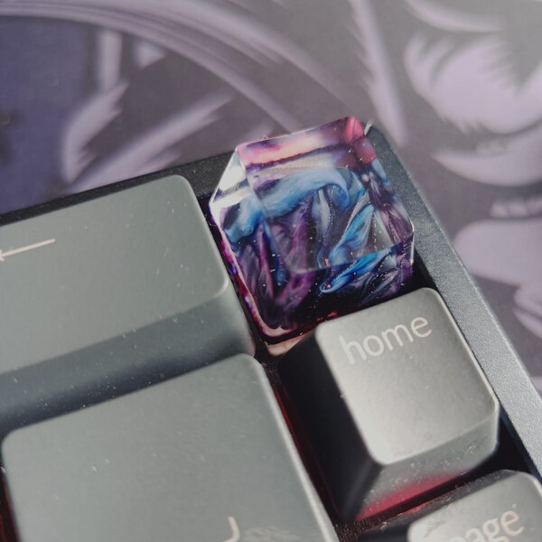 Epoxy Resin Artisan Keycap, Custom Keycaps, Interstellar Galaxy Keycap ...