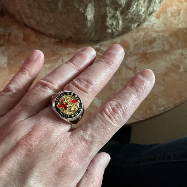 Masonic Ring AF AM Silver 925 Freemason Mason Masonry Jewelry Gift 18k ...