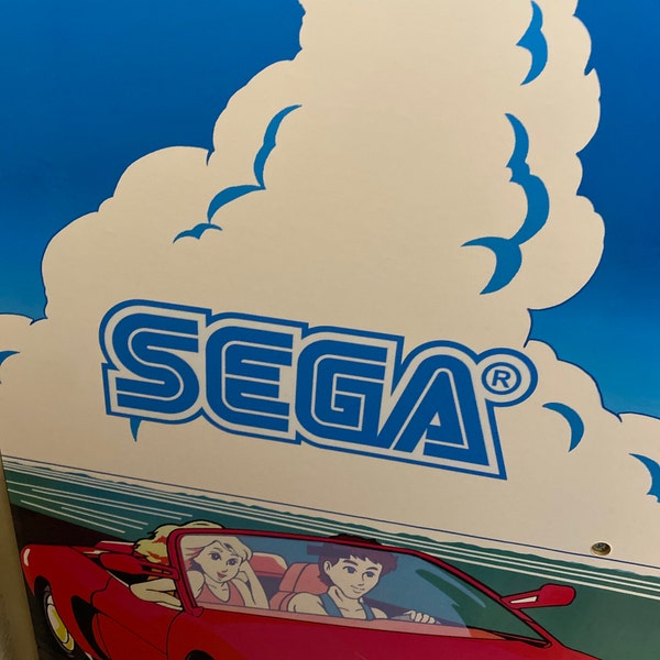 Arcade1up Cabinet Graphics - Outrun Out Run Steering Wheel Graphic ...