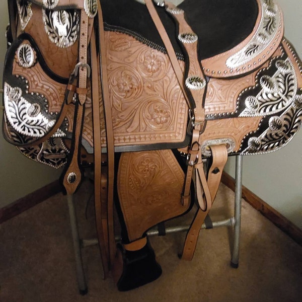 New Western Leather Saddle Barrel Racing, Roping, Trail, Quality ...