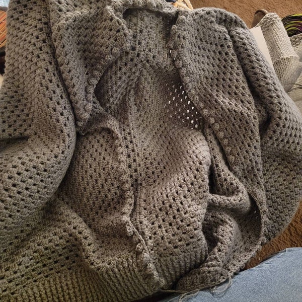 Crochet Hex Cardigan Pattern PDF INSTANT DOWNLOAD +video - Etsy