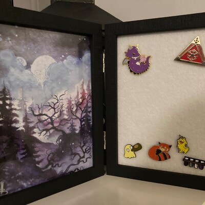 Pin Badge Display Metal-frame, Enamel Pin Display Box for Collector ...