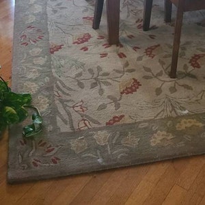 Antelope Rug Blue Wool Area Rug Runner Handmade, Grey Antelope 8x10 ...