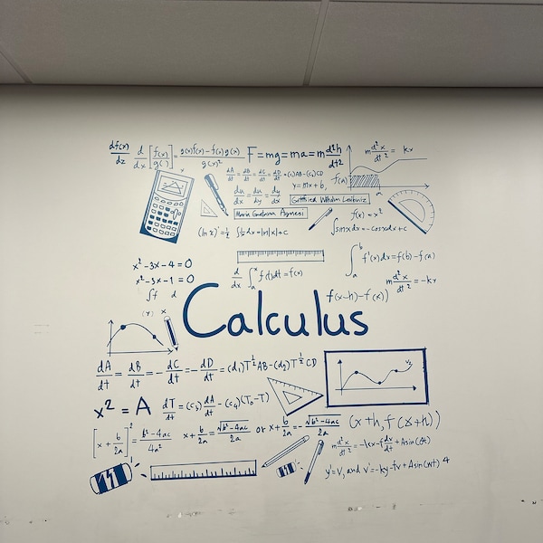 Calculus Graffiti Doodle Wall Decal: Math Classroom Decor - Etsy