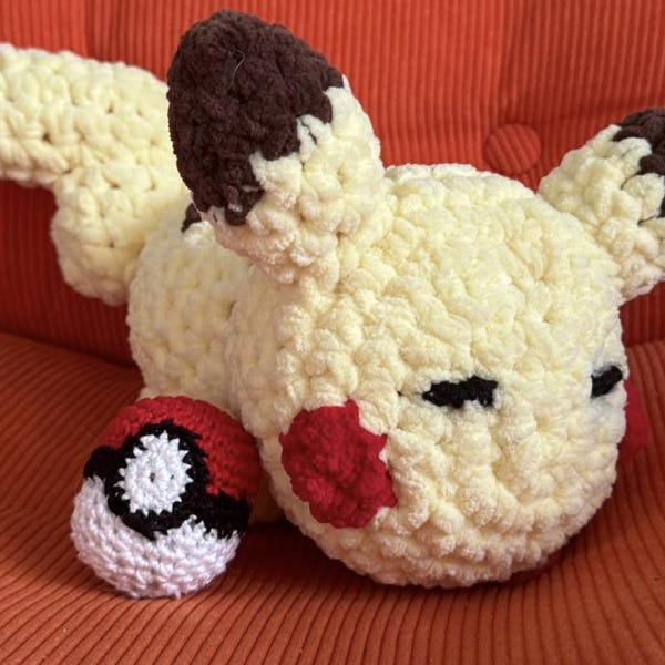 Sleeping Pika + Ball Amigurumi Digital Pattern - Etsy