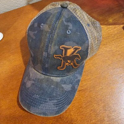 Leather Patch Hat, Antique Tractor Hat, American Flag Hat, Trucker Cap ...