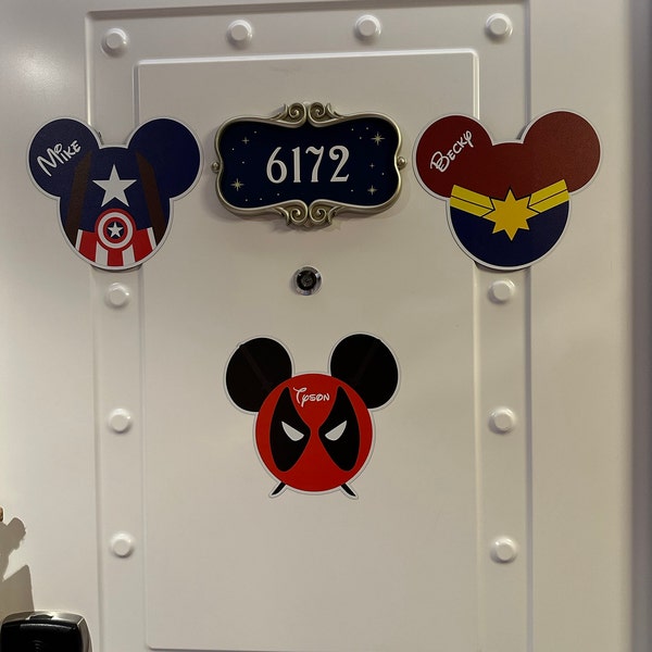 Superhero Disney Inspired Disney Cruise Suite Door Magnets/ Marvel ...