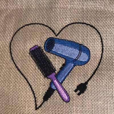 Machine Embroidery Design Hair Stylist 02 - Etsy