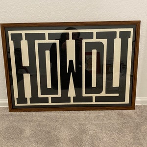 Howdy Typography Art Print, Western Decor, Southwestern Wall Art ...