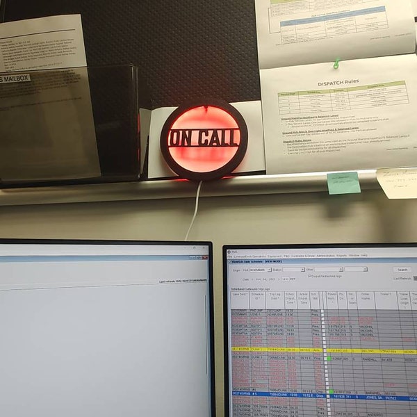 3" Busy Work Indicator on Call Light Sign - USB Powered With Switch - Etsy