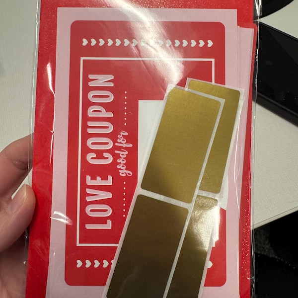 Scratch-off Love Coupons Scratch off Voucher Valentines Gift for Her ...