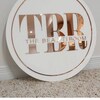 Single Colour Layered Acrylic Logo White Acrylic Circle With Mirror ...