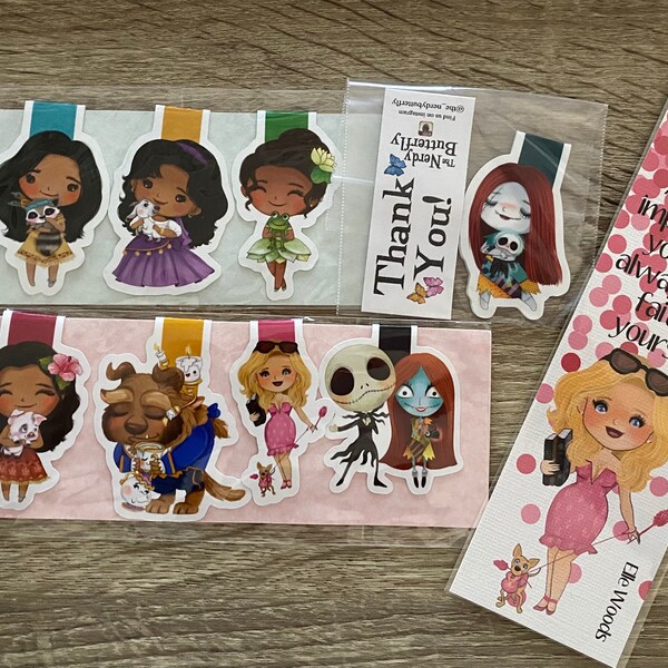 Princess and Sidekick Bookmarks - Etsy