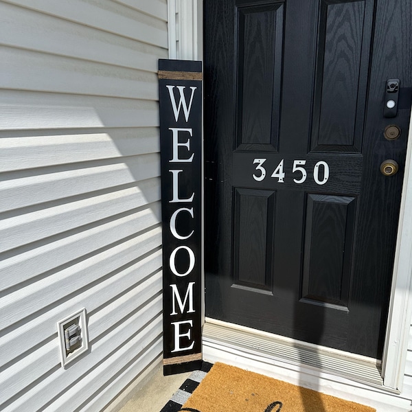 Front Porch Welcome Sign - 5 Foot Welcome Sign - 4 Foot Welcome Sign ...