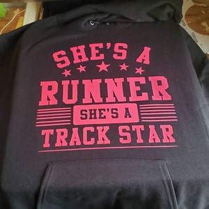 She's a Runner She's a Track Star Svg Png - Etsy