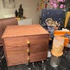Personalized Solid Walnut Large Desk Organizer With Drawers, Wooden 2 ...