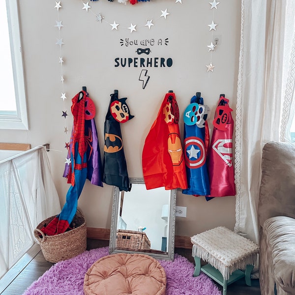 Superhero Wall Decal - Nursery Wall Sticker, Superhero Bedroom Decor ...