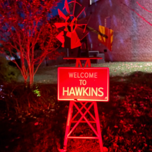 Hawkins Plastic Sign Stranger Things 00046 - Etsy