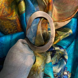 Oval Large Paua Shell Abalone Shell Scarf Ring Scarf Buckle - Etsy