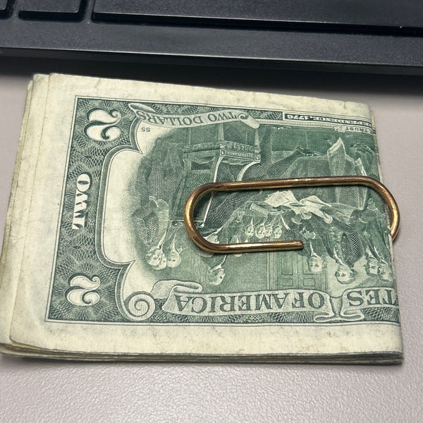 Bronze Paperclip Hand Made Money Clip - Etsy