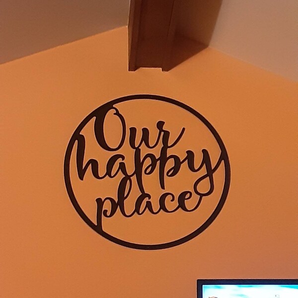 Our Happy Place Metal Wall Sign Metal Wall Sign for Home Metal Wall Art ...
