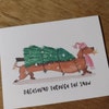 Dachshund Christmas Card Dashing Through the Snow Gifts for Dog Lovers ...
