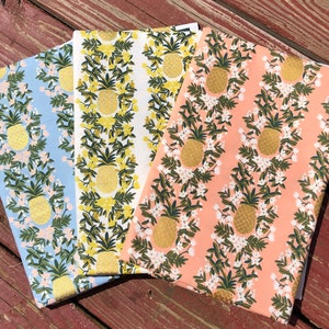 Rifle Paper Co, RP302-CR2M Primavera, Pineapple Stripe Cream Metallic ...