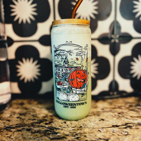 Minimalist Cold Brew Coffee Cup, 16oz and 20oz Glass Cup, Ice Coffee ...