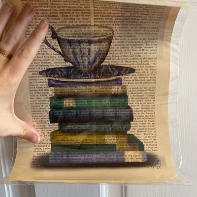 Book Lover Gift Teacup & Books Cup of Tea Lover Cup of Coffee Lover ...