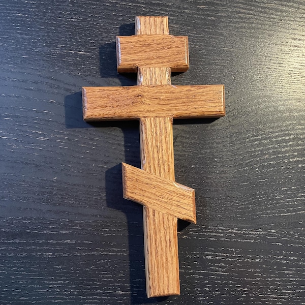 Orthodox 3-bar Wooden Cross - Etsy