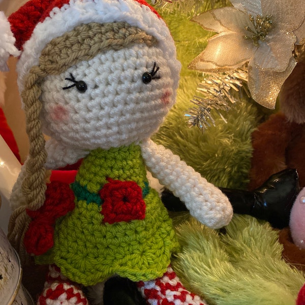 Little Miss Elf Doll/girl Elf Plush Doll/elf Ragdoll/ Christmas Doll ...