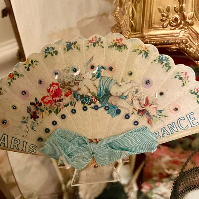 Antique Au Bon Marche Fabric Sample Card Authentic French Fabric ...