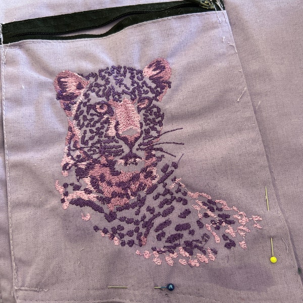 Cheetah Machine Embroidery Design, Leopard Embroidery Pattern, Wild Cat ...