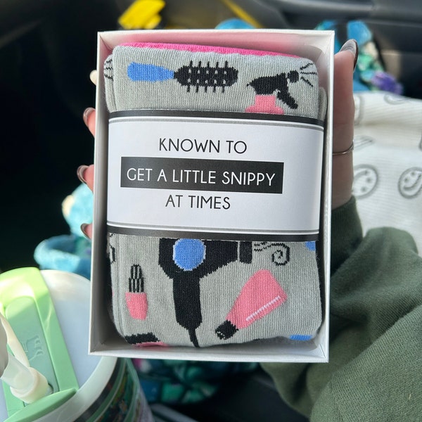 Gifts for Hairdresser, Hair Stylist Socks for Men, Women, Licensed ...