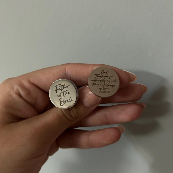 Father of the Bride Gif, Personalized Wedding Cufflinks, Father of ...