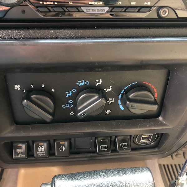 97-01 Jeep Cherokee XJ Switch Panel Fits 6 OEM Switches Passenger Side ...