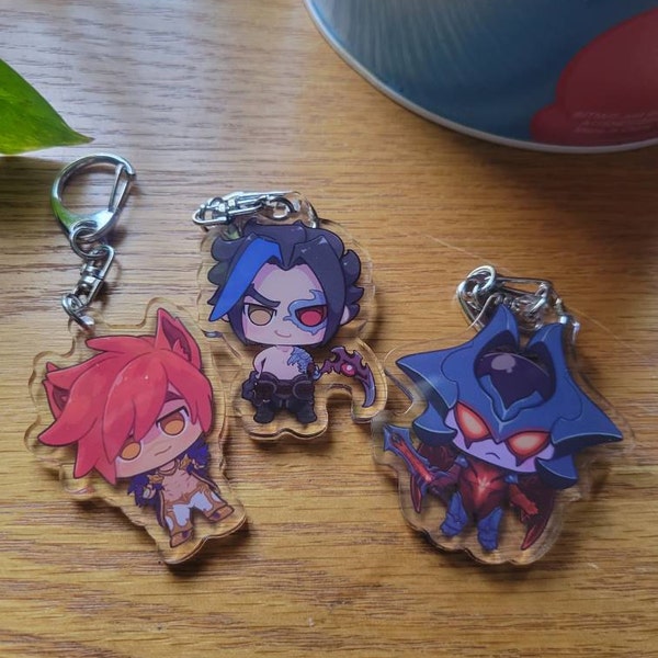SET I: Lol 2”in Keychain Chibi Champs League of Legends Draven/jinx ...
