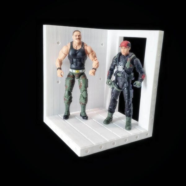 1:12 Scale Modular External Wall System for Extending GI Joe Base STL ...
